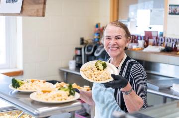 high school cafeteria worker